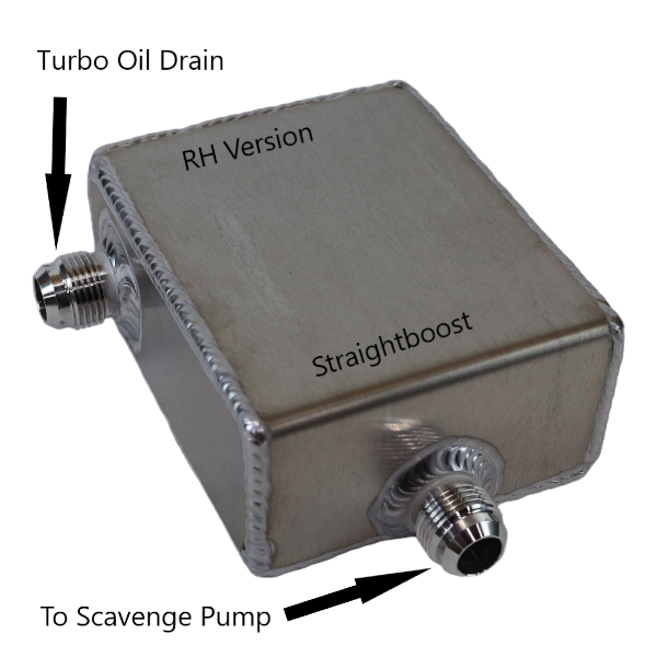 SBP SINGLE Turbo Oil Drain Tank Box Scavenge Turbocharger Container RH ...